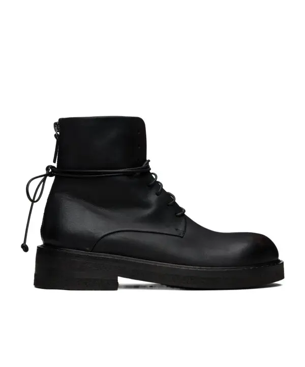 Marsèll Combat Ankle Boots With Zip Closure - Black