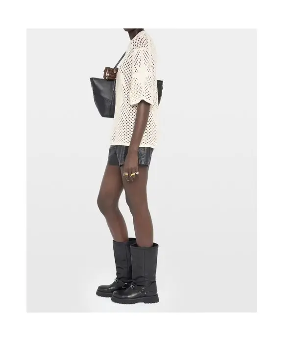 Zadig&Voltaire Malyna Open-knit T-shirt - Ecru