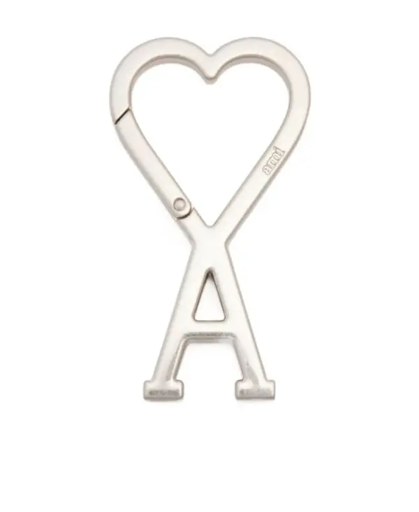 Ami Heart Shaped Logo Keychain - White