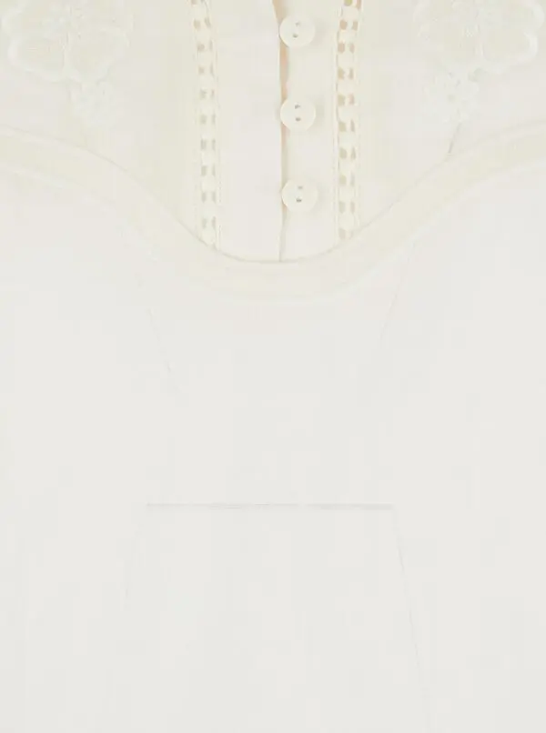 TWINSET Embroidered V-neck Blouse - No