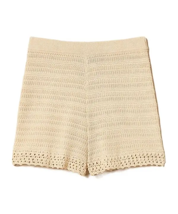 TWINSET Knitted Crochet Shorts - No
