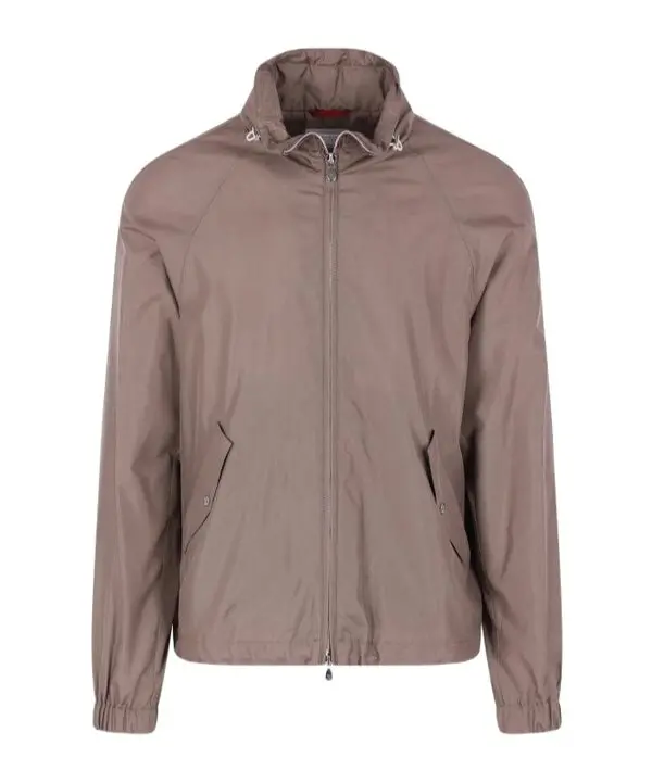 Brunello Cucinelli Long-sleeved Zip-up Jacket - Hazelnut