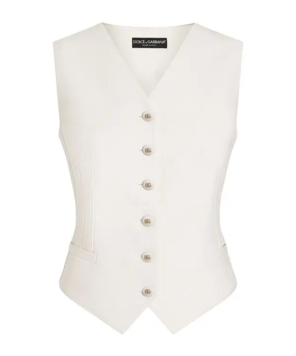 Dolce & Gabbana V-neck Waistcoat - White