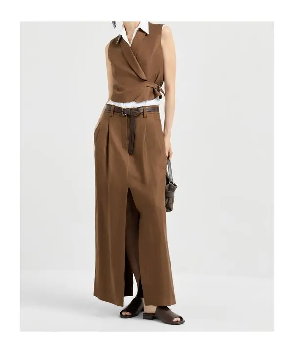 Brunello Cucinelli Monili Detailed Midi Skirt - No
