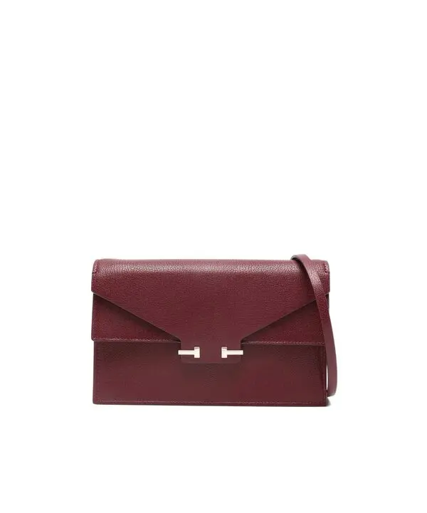 TOM FORD Logo Flap Clutch - Red