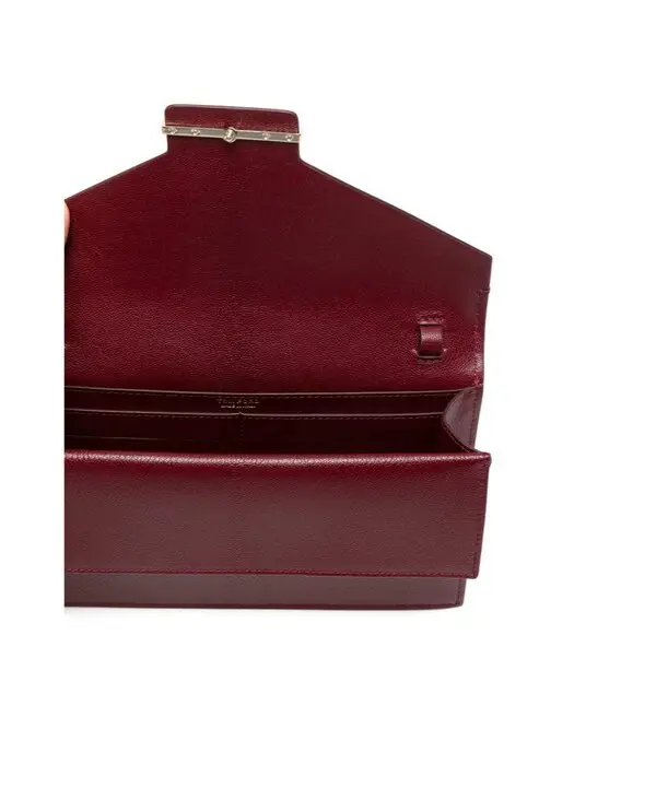 TOM FORD Logo Flap Clutch - Red