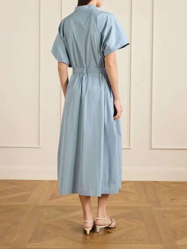 JIL SANDER Poplin Belted Dress