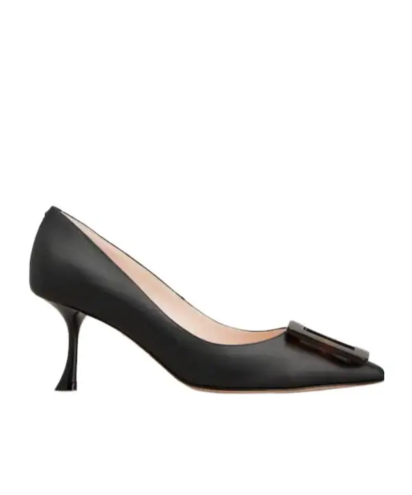 ROGER VIVIER Viv In The City Leather Pumps With Resin Buckle