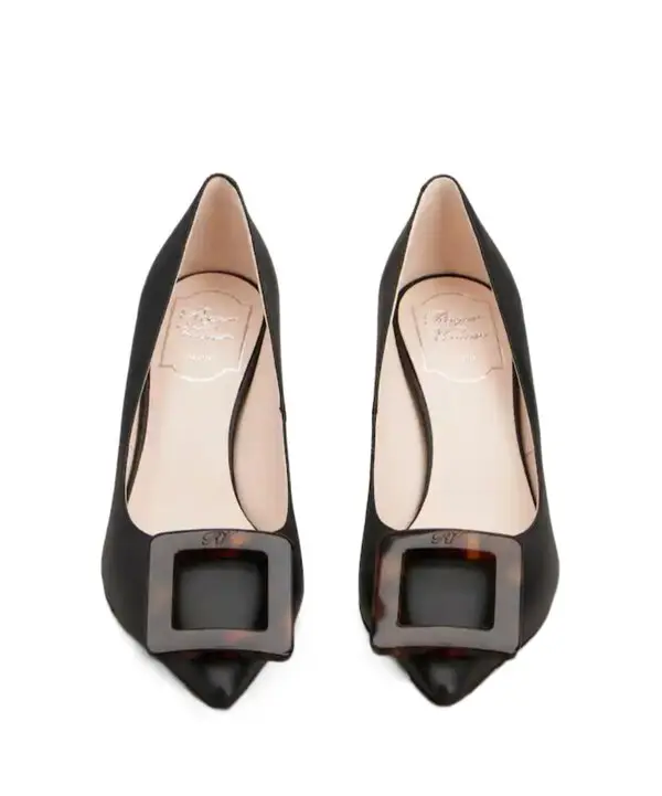 ROGER VIVIER Viv In The City Leather Pumps With Resin Buckle