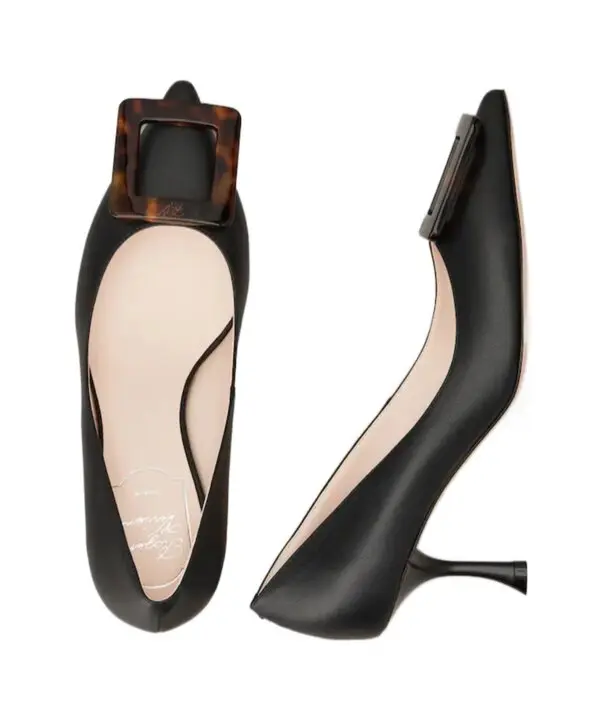 ROGER VIVIER Viv In The City Leather Pumps With Resin Buckle