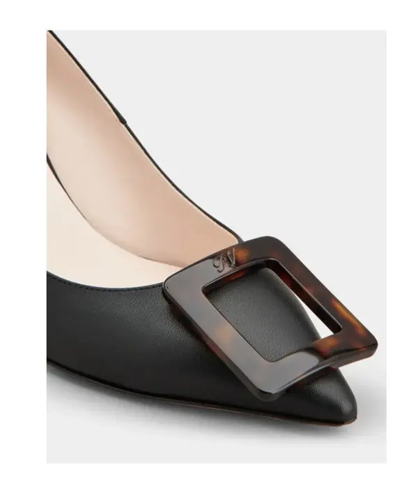 ROGER VIVIER Viv In The City Leather Pumps With Resin Buckle