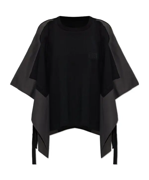 MAISON MARGIELA Round-neck Panelled Blouse - Black
