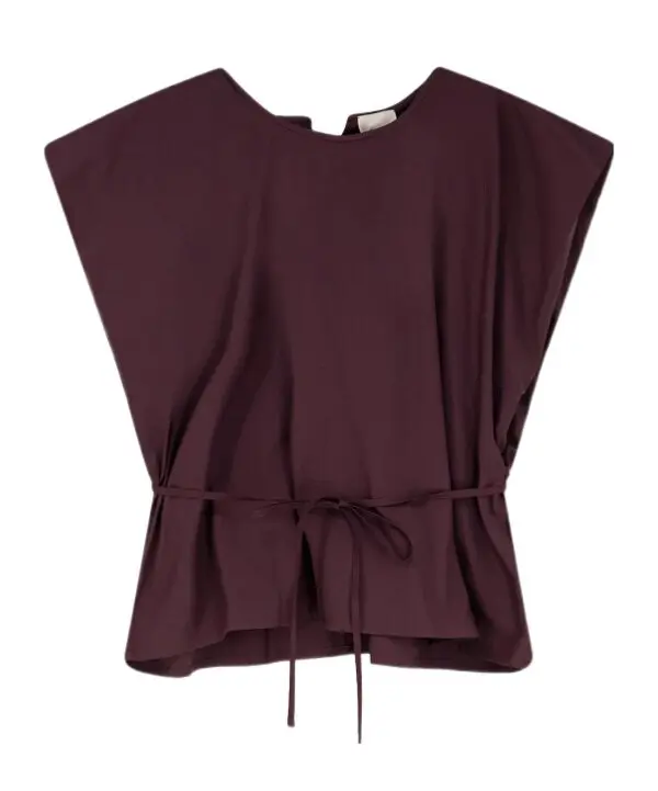 ALYSI Waist Tie T-shirt - Red