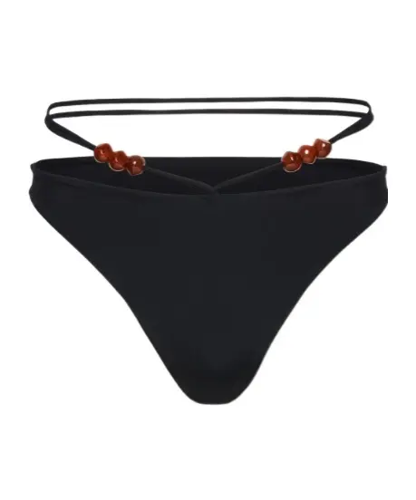 Magda Butrym Strappy Swim Briefs With Bead Embellishments - Black