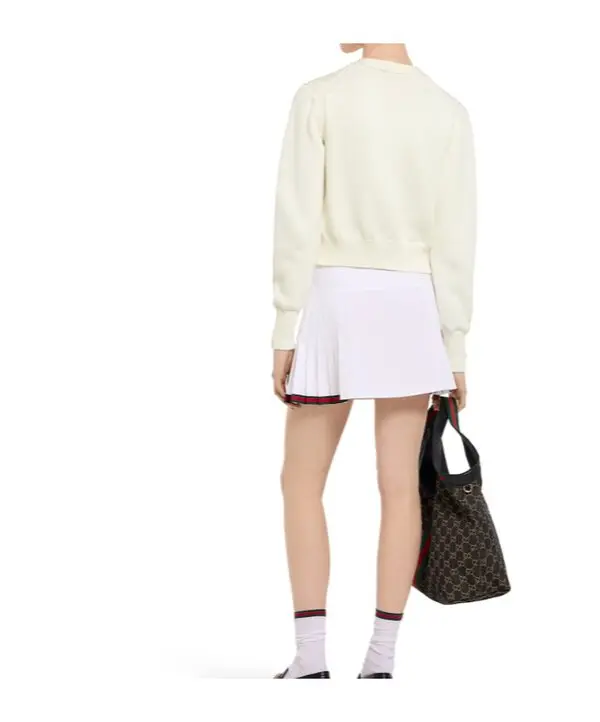 Gucci Cotton Cardigan With Interlocking G Embroidery
