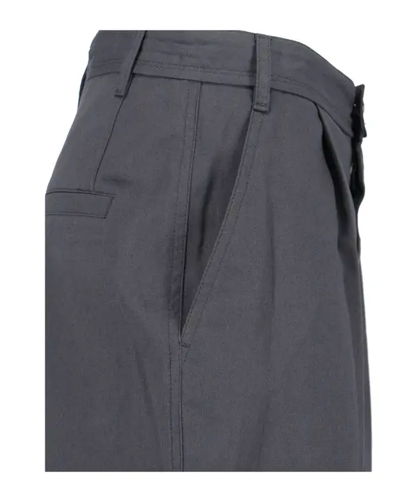 LOW CLASSIC Pleated Wide-leg Trousers - No