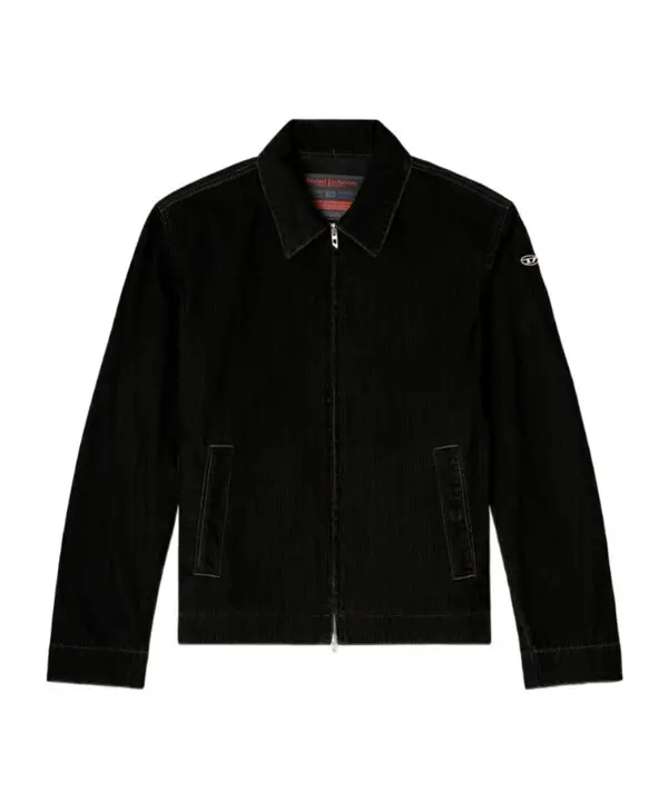 DIESEL® Zip-up Collared Jacket - Black