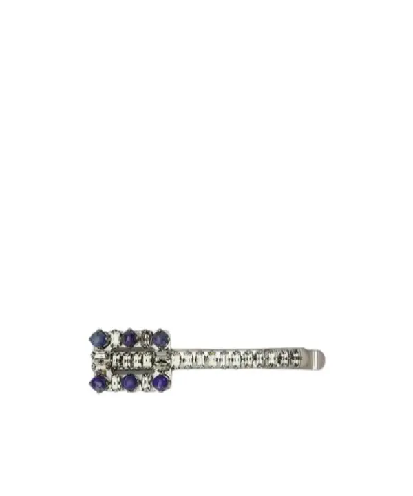 ROGER VIVIER Bijoux Crystal Hair Clips - Silver, Blue
