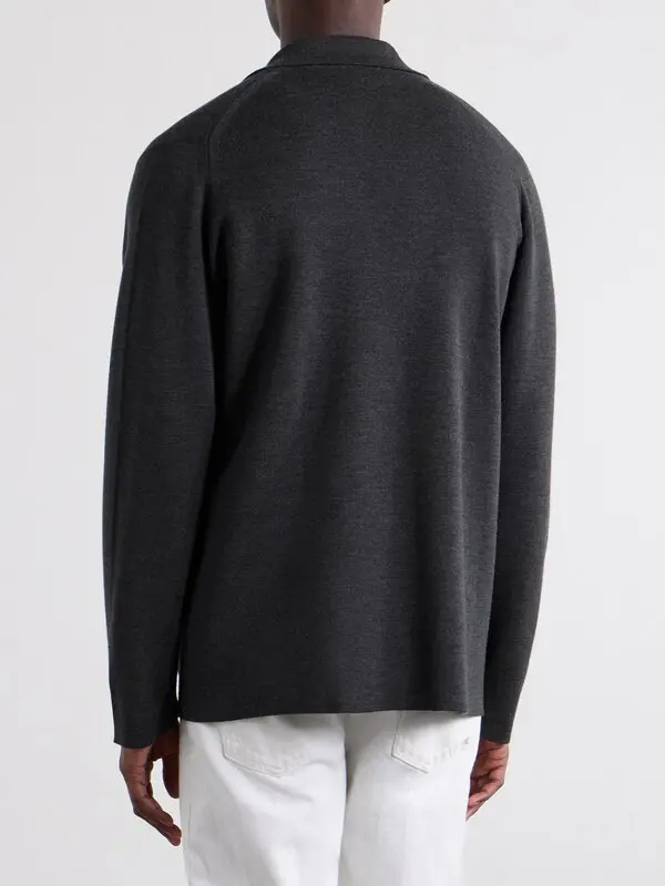 John Smedley Merino Wool Blazer - Gray