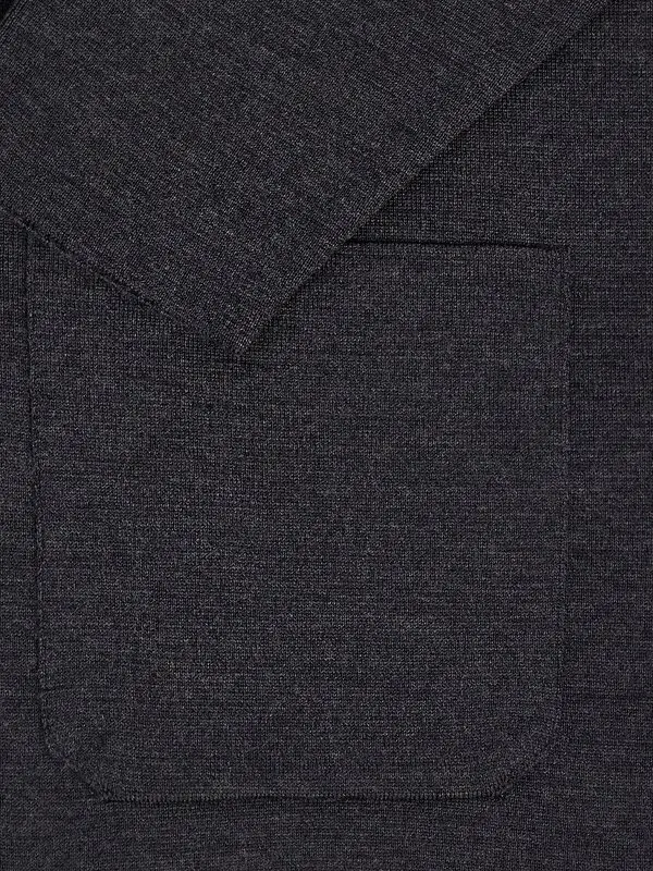 John Smedley Merino Wool Blazer - Gray