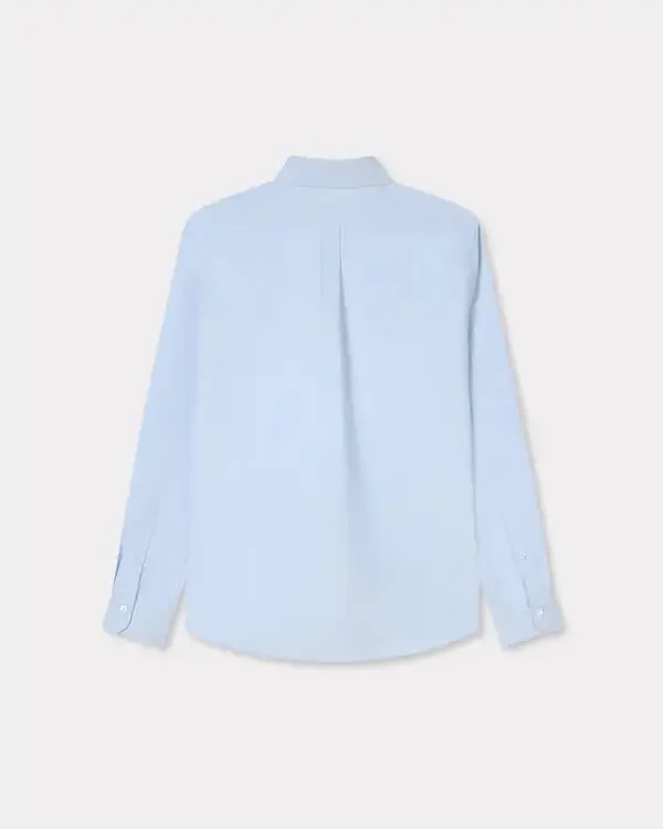 Kenzo Boke Flower Embroidered Casual Shirt - Light Blue