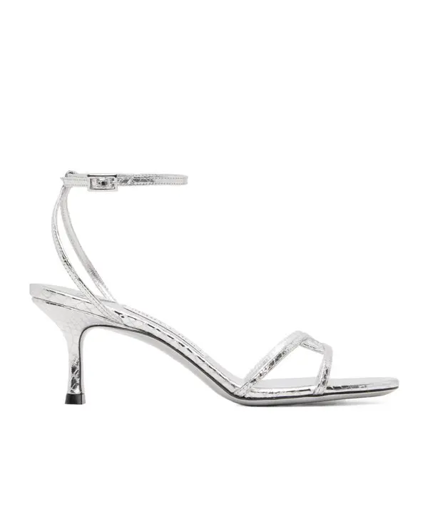 JIMMY CHOO Leo 65 High-heeled Sandals - Silver