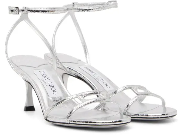 JIMMY CHOO Leo 65 High-heeled Sandals - Silver