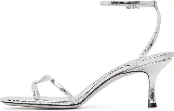 JIMMY CHOO Leo 65 High-heeled Sandals - Silver