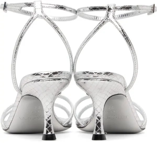 JIMMY CHOO Leo 65 High-heeled Sandals - Silver