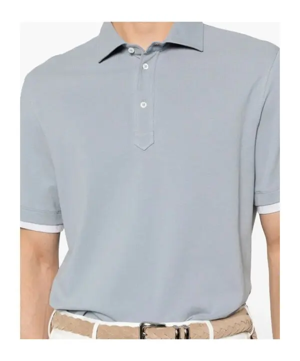 Brunello Cucinelli Buttoned Short-sleeve Polo Shirt