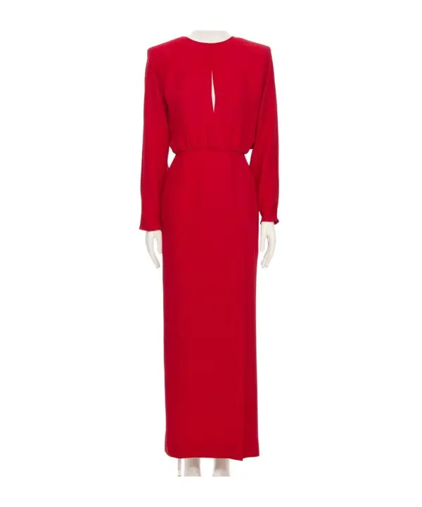 Valentino Garavani Cut Out Detailed Long Sleeved Dress