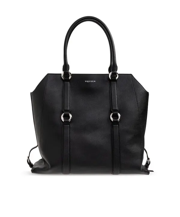 Alexander McQueen Farringdon Structured Tote Bag - Black