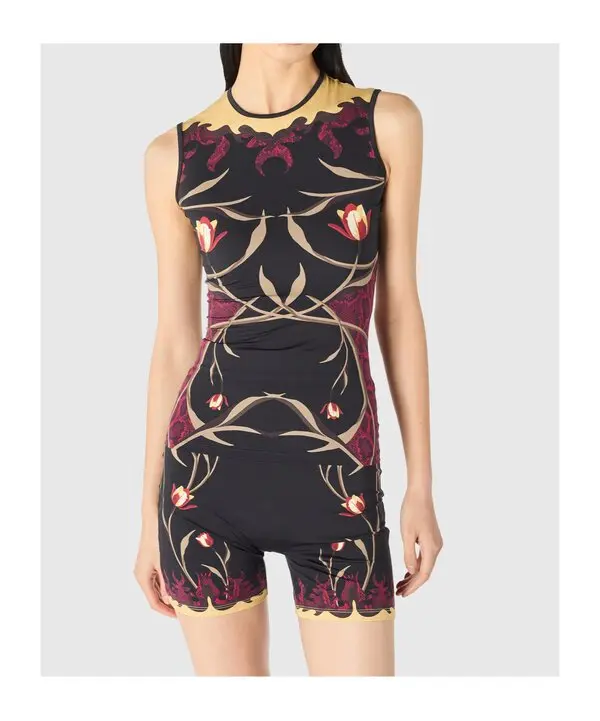 MARINE SERRE Sleeveless Moon Logo Jersey Top
