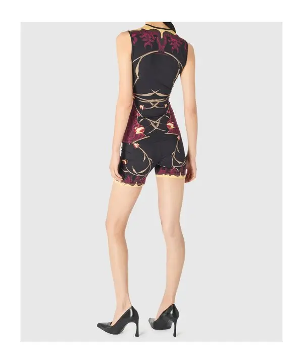MARINE SERRE Sleeveless Moon Logo Jersey Top