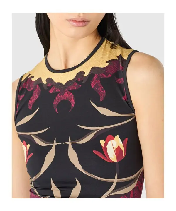 MARINE SERRE Sleeveless Moon Logo Jersey Top