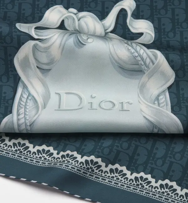 Dior Médaillon 70 Square Scarf - Blue