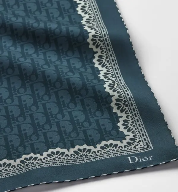 Dior Médaillon 70 Square Scarf - Blue
