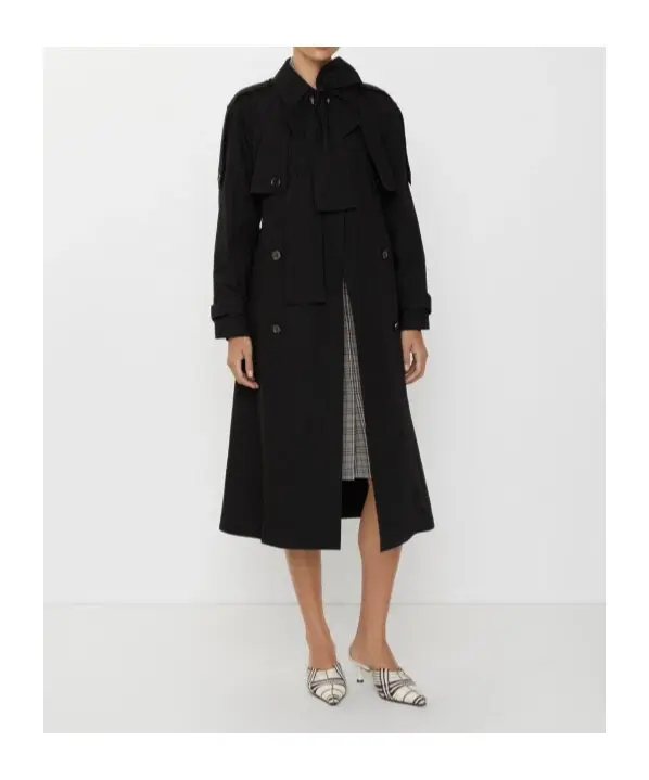 Burberry Kensington Medium Trench Coat - Black