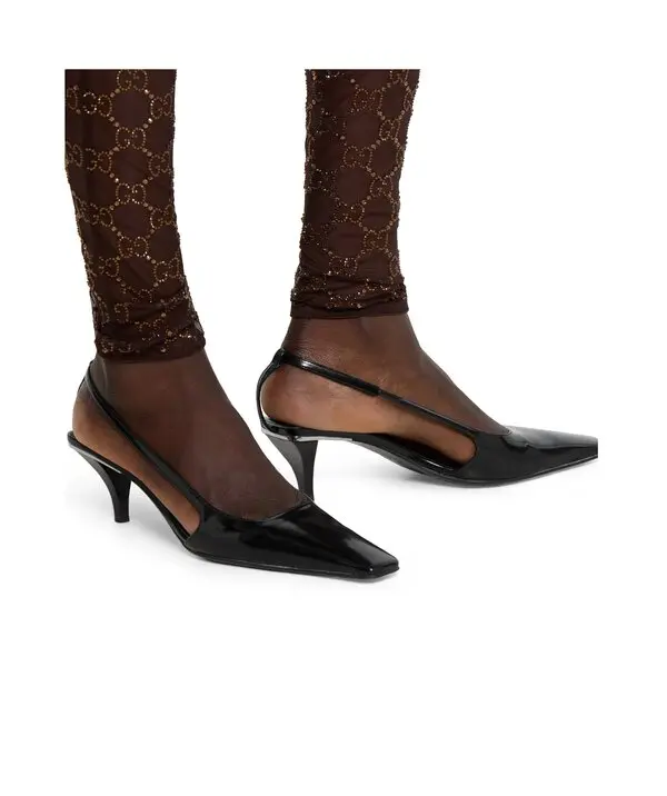 Gucci Pointed-toe Slingback Pumps - Black