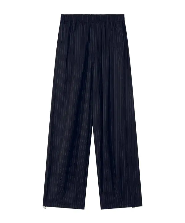 THE FRANKIE SHOP Pinstriped Wide-leg Trousers
