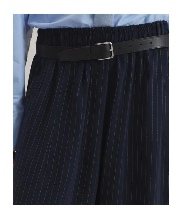 THE FRANKIE SHOP Pinstriped Wide-leg Trousers