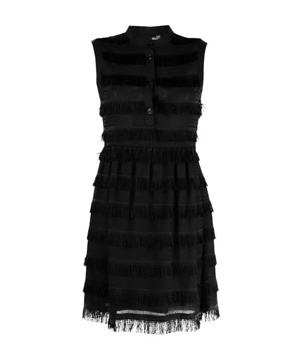 Moschino Sleeveless Tasseled Mini Dress