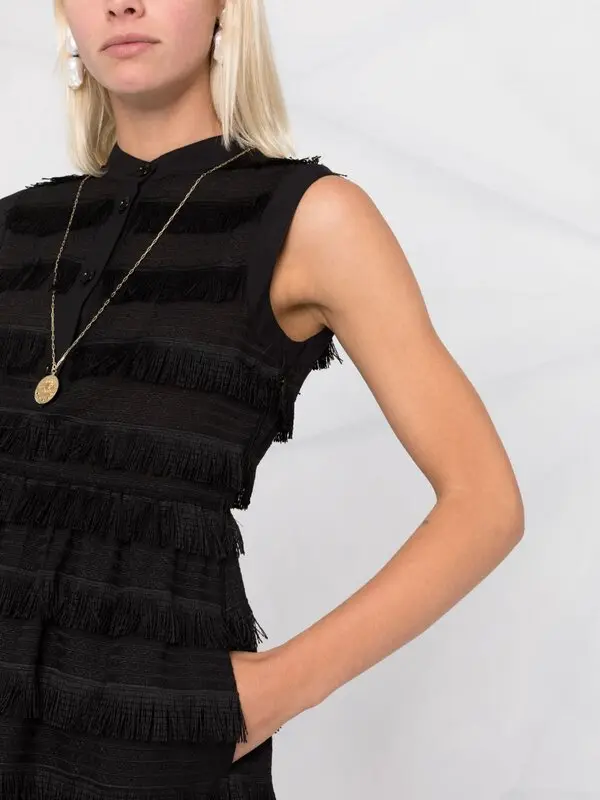 Moschino Sleeveless Tasseled Mini Dress