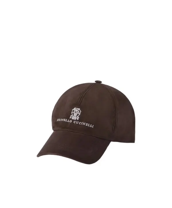 Brunello Cucinelli Baseball Cap With Embroidered Logo - Brown
