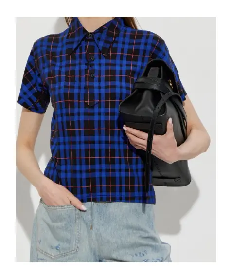 MAISON MARGIELA Plaid Short-sleeved Shirt - Blue