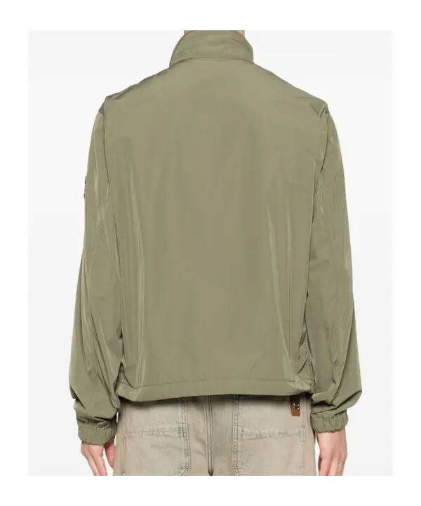 Stone Island High Neck Jacket With Logo Patch