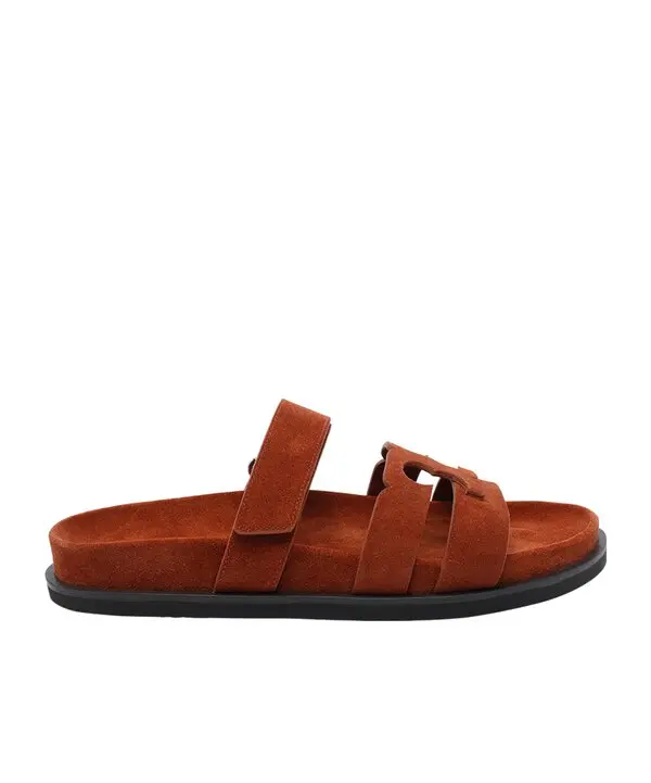 Tory Burch Ines Sport Logo Slides - Red
