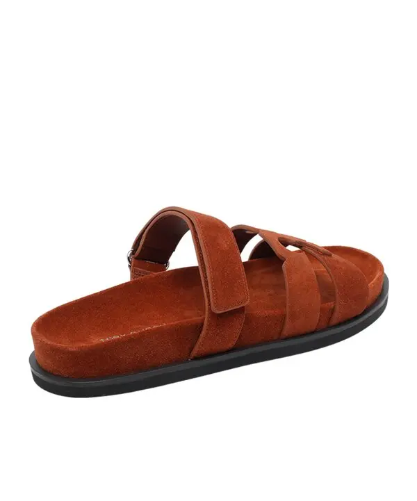 Tory Burch Ines Sport Logo Slides - Red