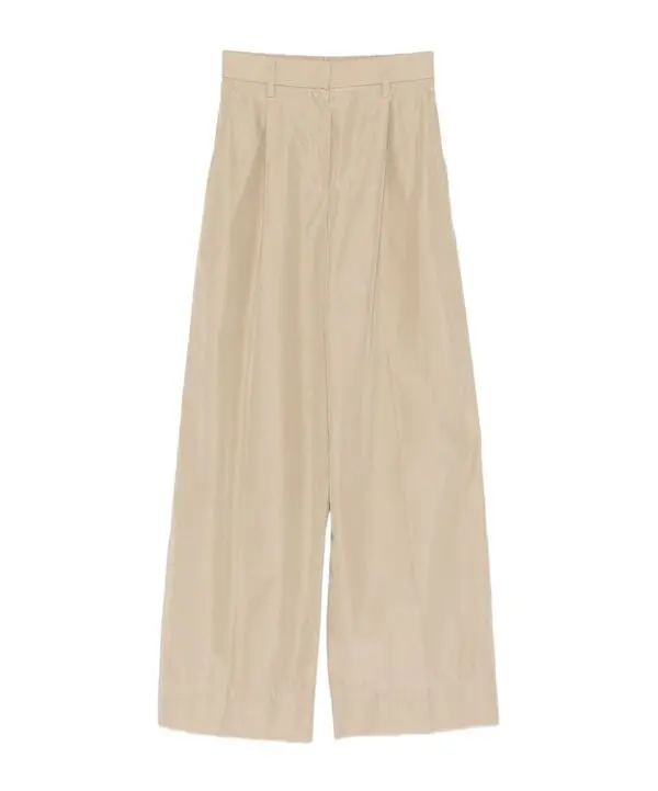 FORTE_FORTE Pleated Wide Leg Trousers - Sand
