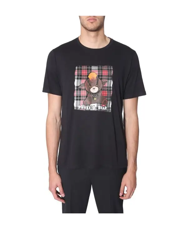 Neil Barrett Funke'd Bear Printed Short Sleeved T-shirt